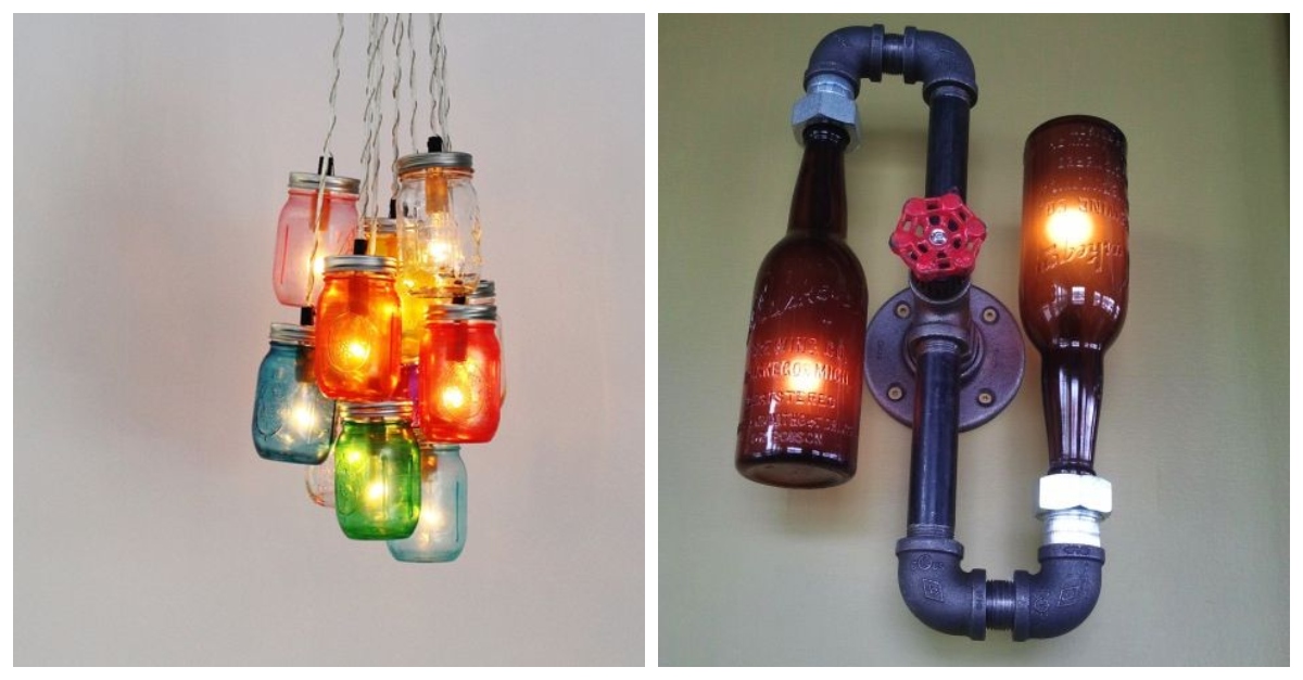 Lámparas de Botellas de Vidrio Recicladas: Iluminación Eco-Amigable ...